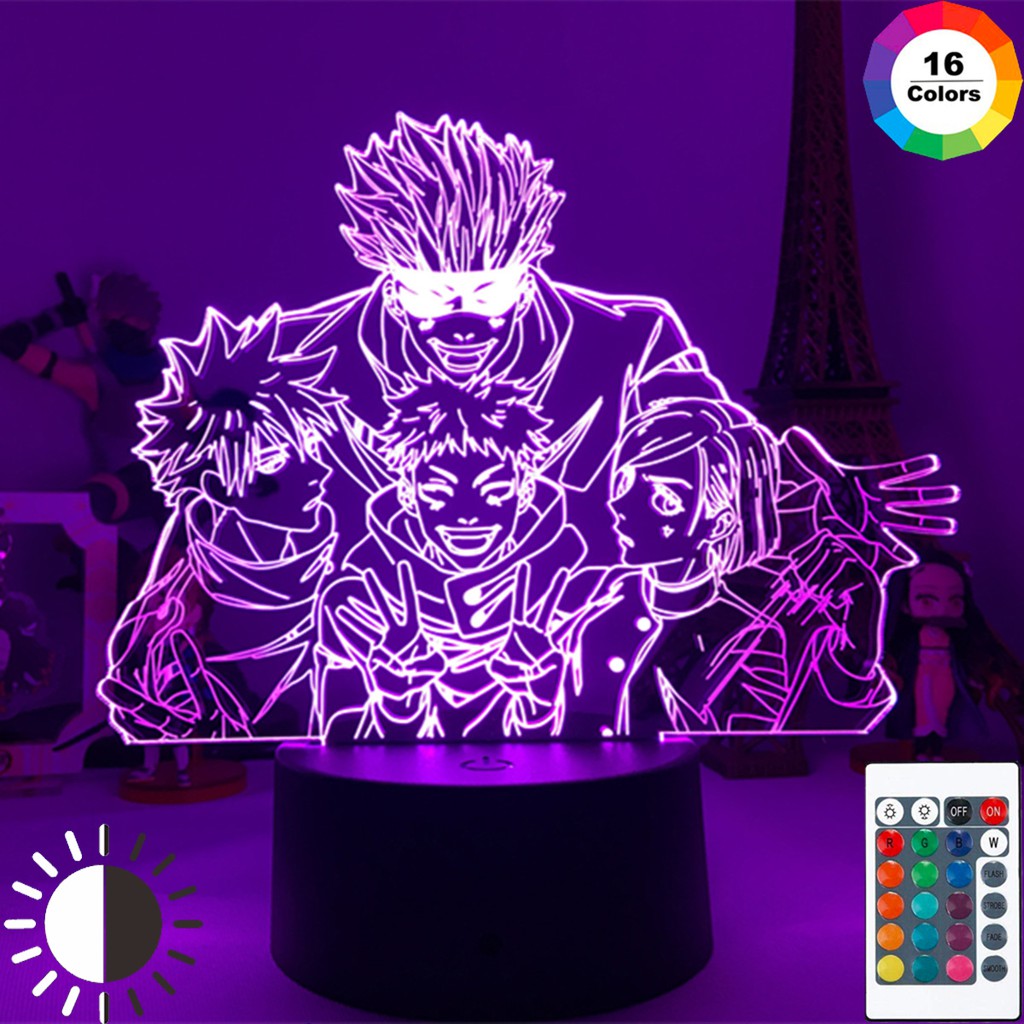 Anime Lamp Satoru Gojo Team Light Jujutsu Kaisen Led Night Light for ...