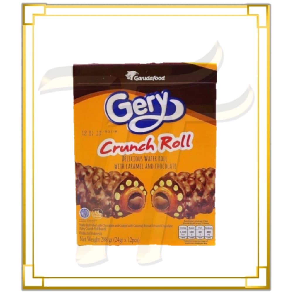 Gery Crunch Roll Caramel & Chocolate (1 Box 12 Packs) HALAL | Shopee ...