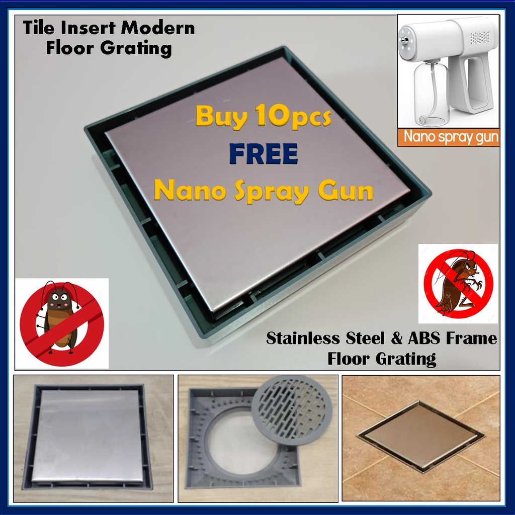 Stainless Steel Floor Trap Floor Grating Anti Cockroach ABS Base Floor ...