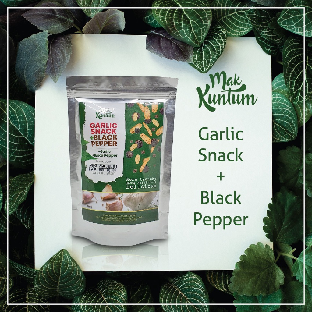 MAK KUNTUM GARLIC SNACK + BLACK PEPPER 120G | Shopee Malaysia