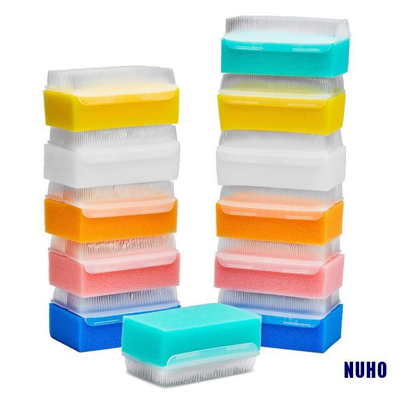 2 pack- Baby Bath Sponges Soft Foam Sensory Scrubber With Cradle Cap ...