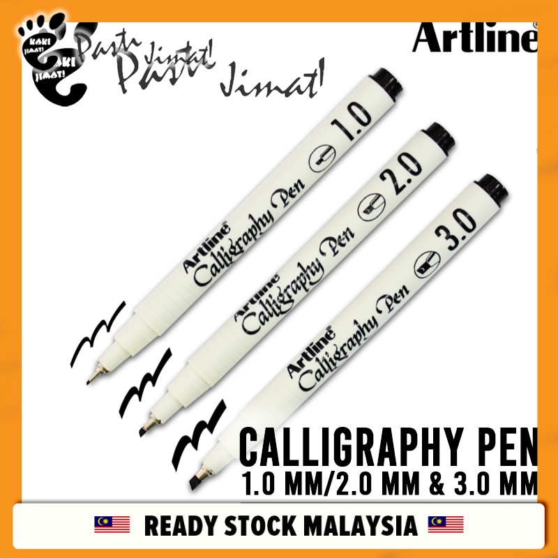 Artline Calligraphy Pen Handwriting Jawi Lettering Pen Tulisan Khat Art ...