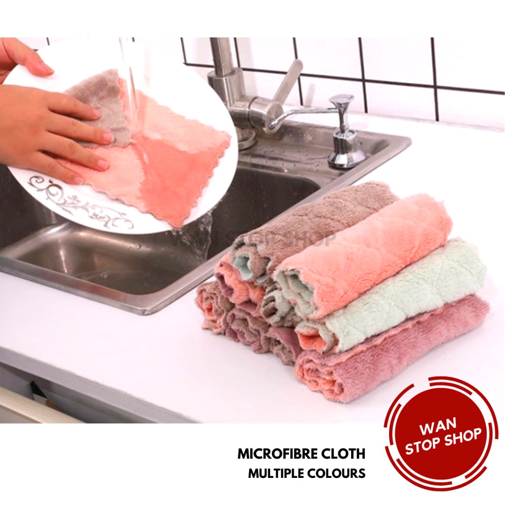 Super Absorbent Microfiber Cleaning Cloth Hand Washing Cloth Kitchen ...