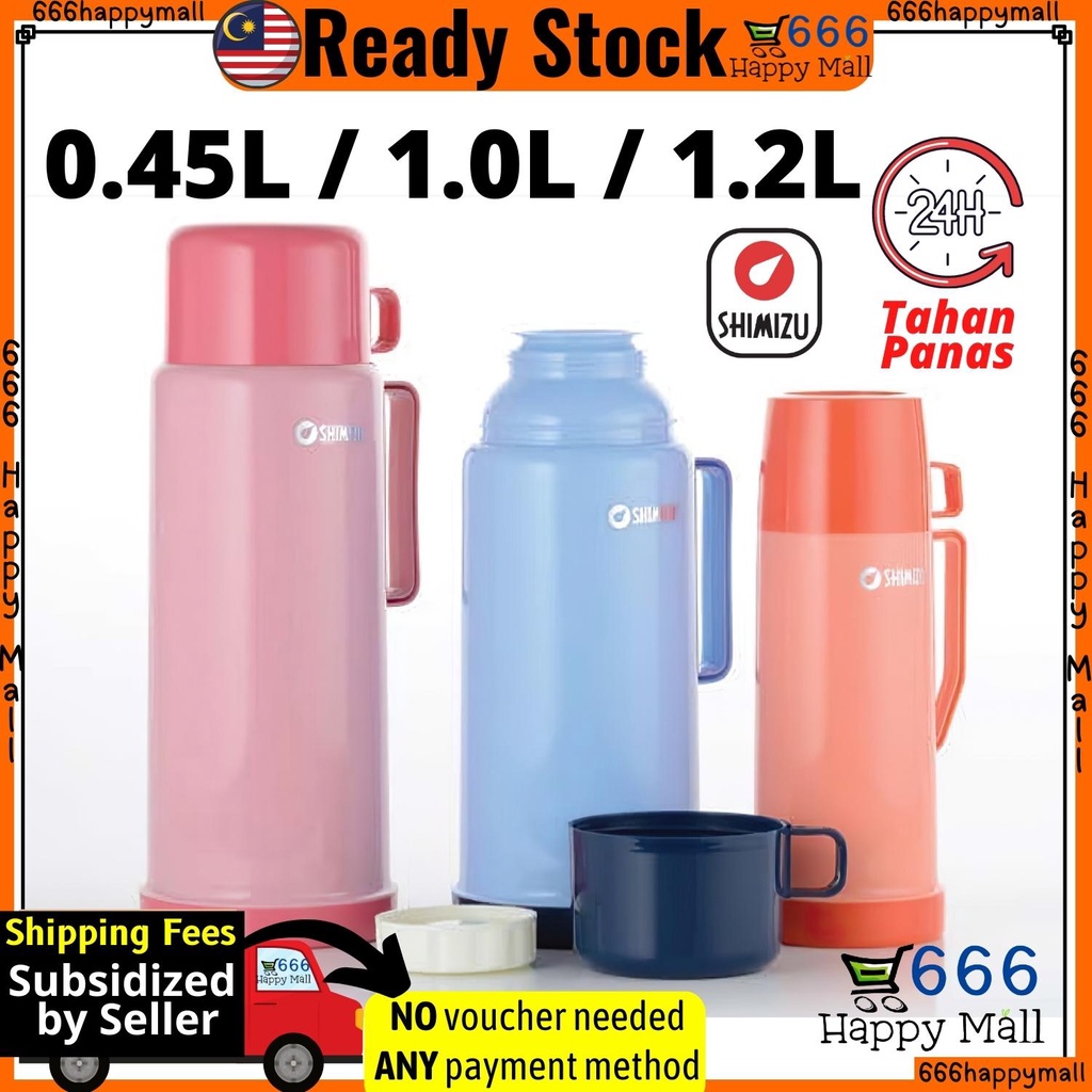 [🇲🇾Rdy Stok] 0.45L/1L/1.2L Shimizu Vacuum Thermos Flask / Thermal Flask ...