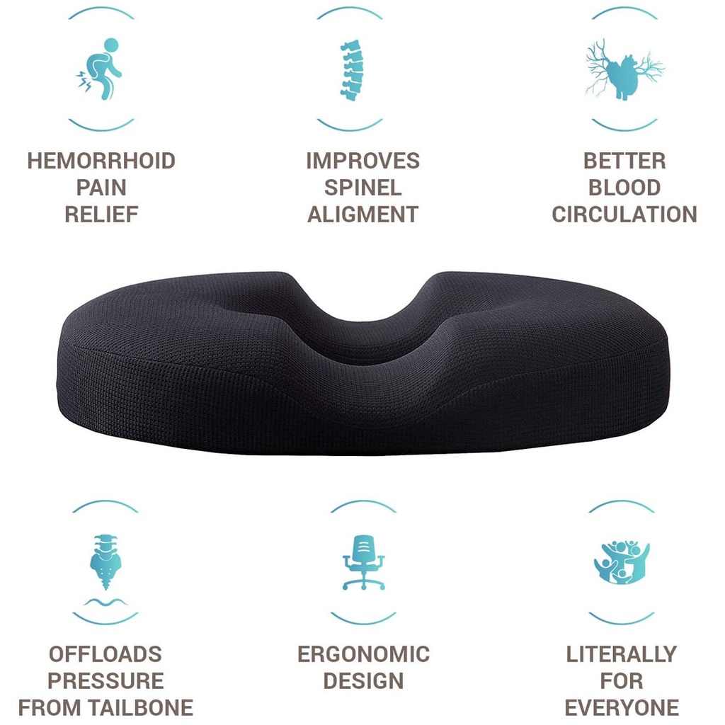 Donut Pillow for Tailbone Pain-Memory Foam Tailbone Pain Relief Cushion ...