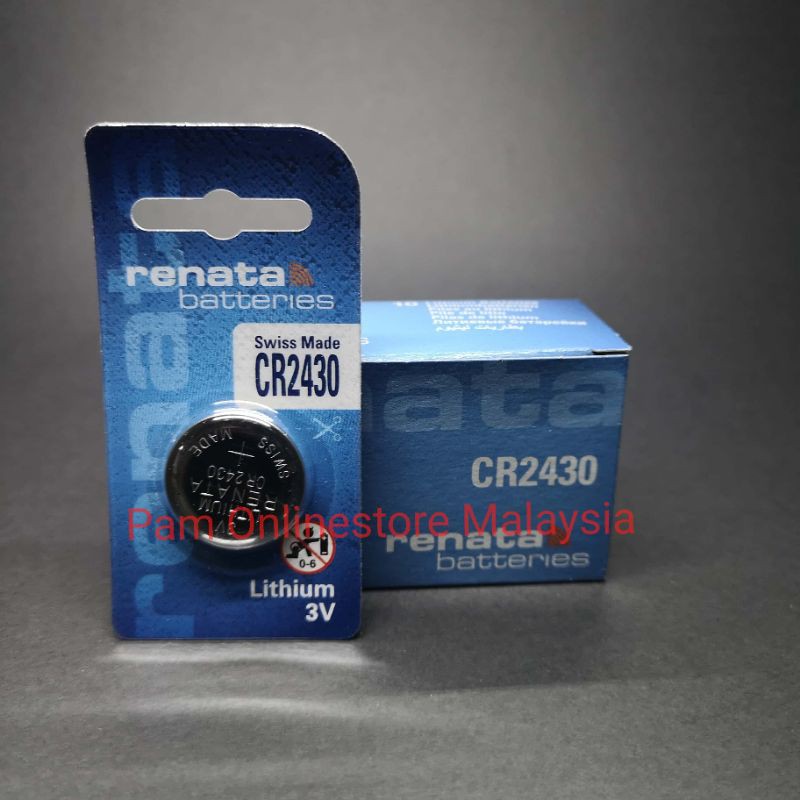 Renata CR2430 3V Lithium Battery (100% Original) | Shopee Malaysia