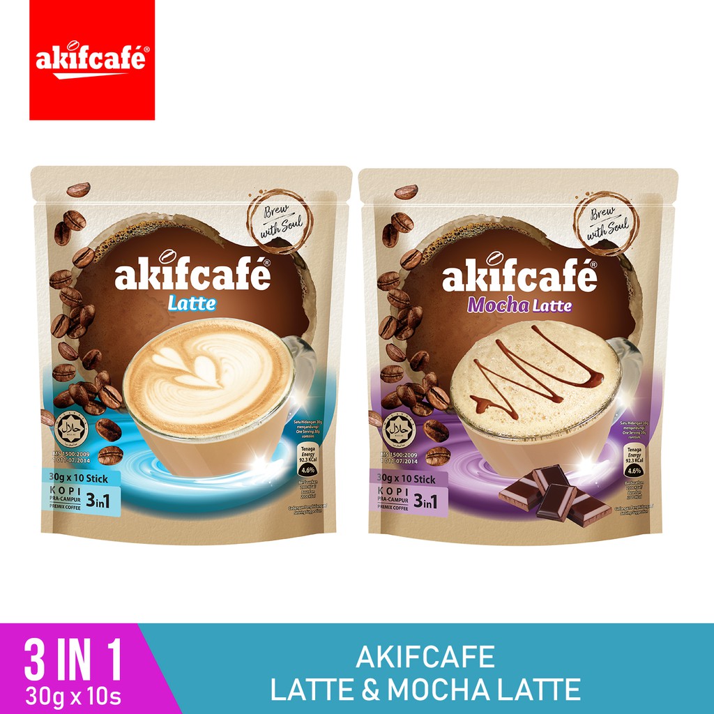 Akifcafe Latte & Mocha Latte Combo 1+1 Pack ( 30 g X 10 Stick ...