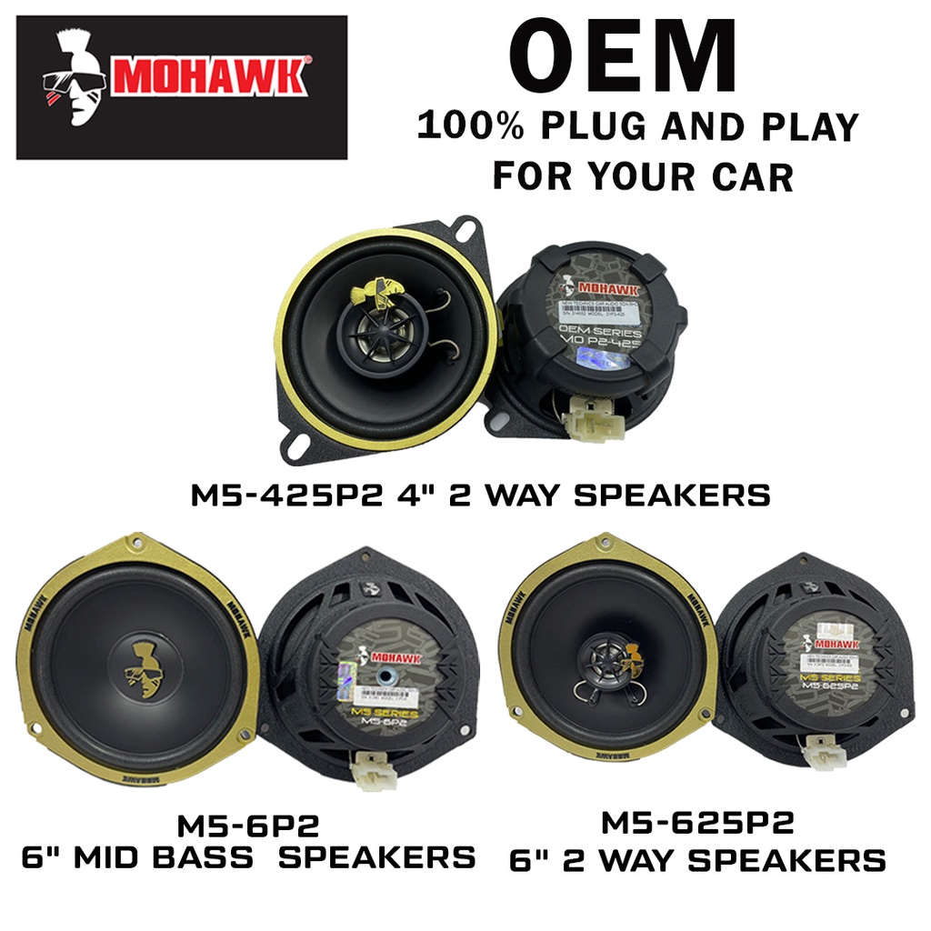 100% Original MOHAWK M5 Series Plug & Play Speaker Gold Kereta Speaker ...