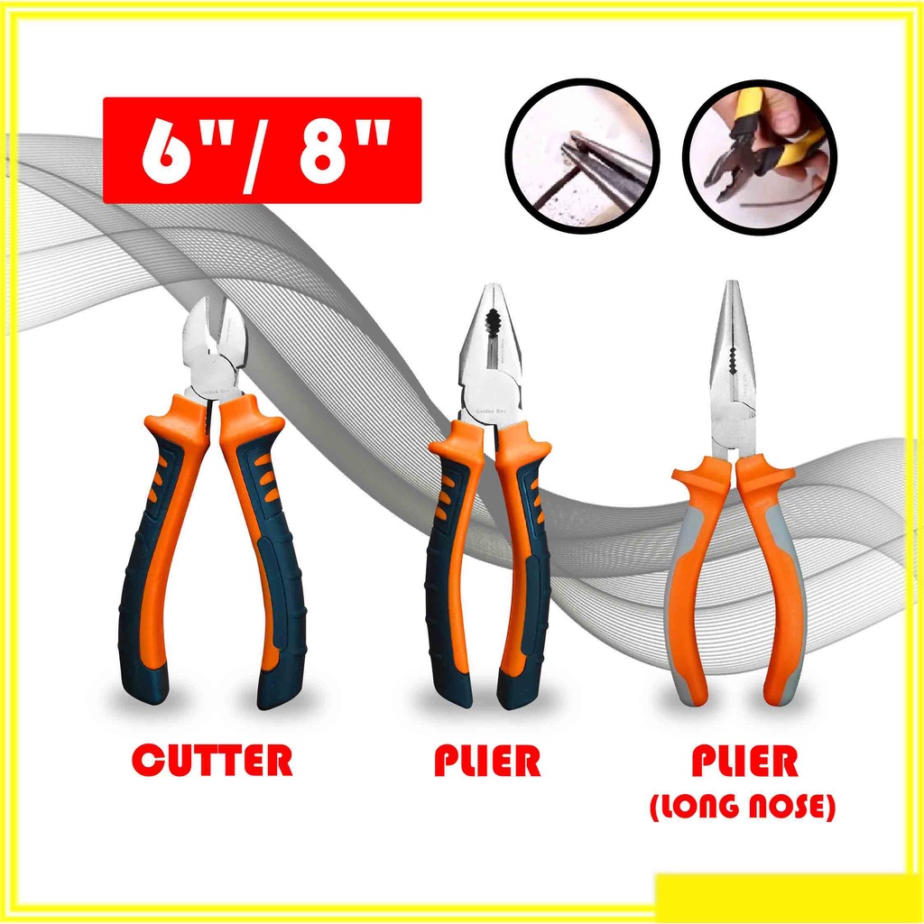 Alicates 6" / 8" Combination Plier 150MM / 200MM Heavy Duty Wire Cutter ...