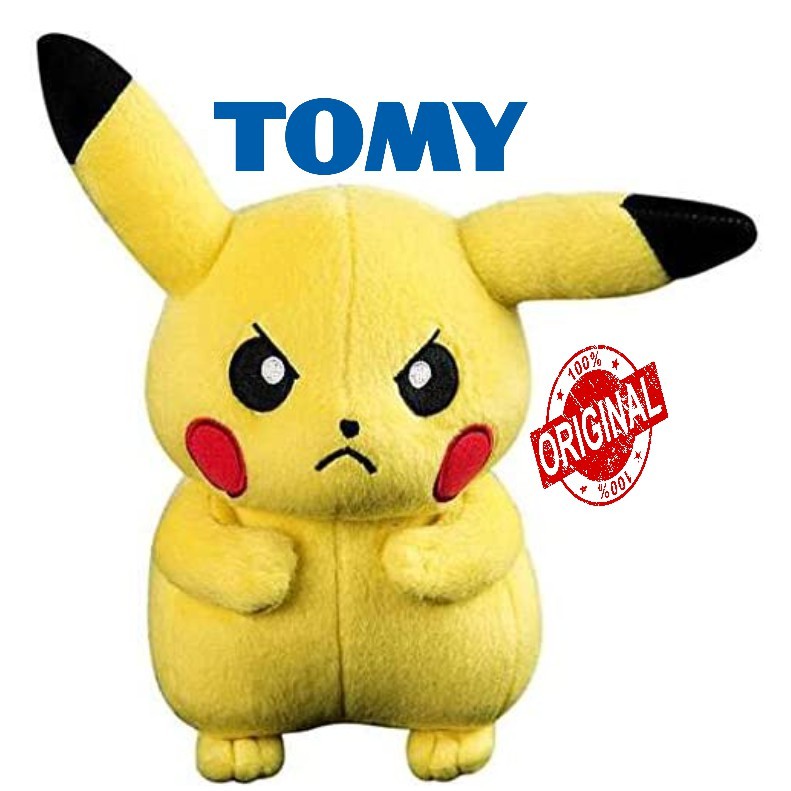 [MY Ready Stock]TOMY Pokemon Angry Pikachu Plush Original stuffed soft ...