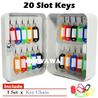 Kotak Simpan Kunci 20/48/105 Keys Slot Lockable Metal Key Box Storage ...
