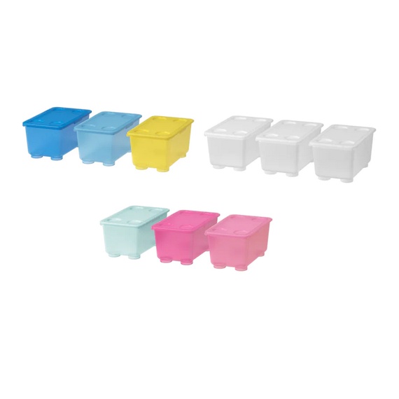 [3 PIECES] IKEA GLIS BOX WITH LID 17X10CM KOTAK BERPENUTUP IKEA BOX ...