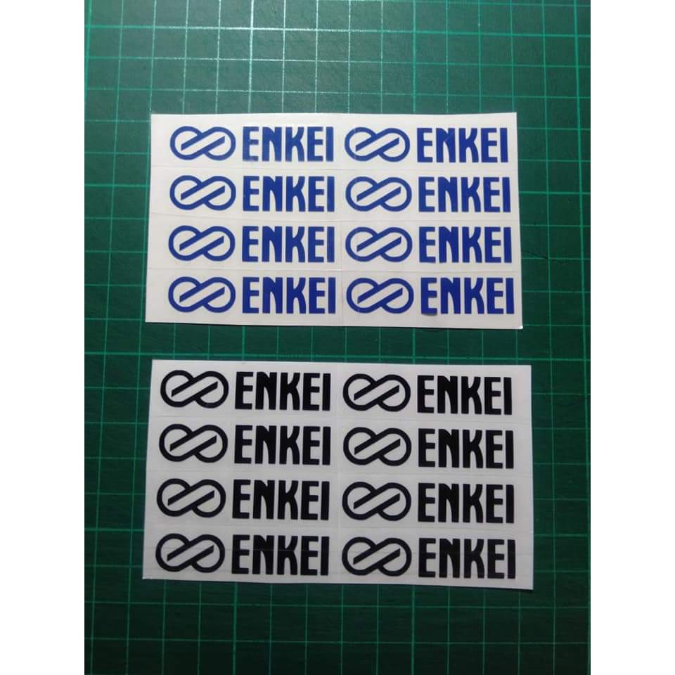 [Sticker Rim Kereta] Sticker ENKEI. Pilihan Warna Hitam & Biru ...
