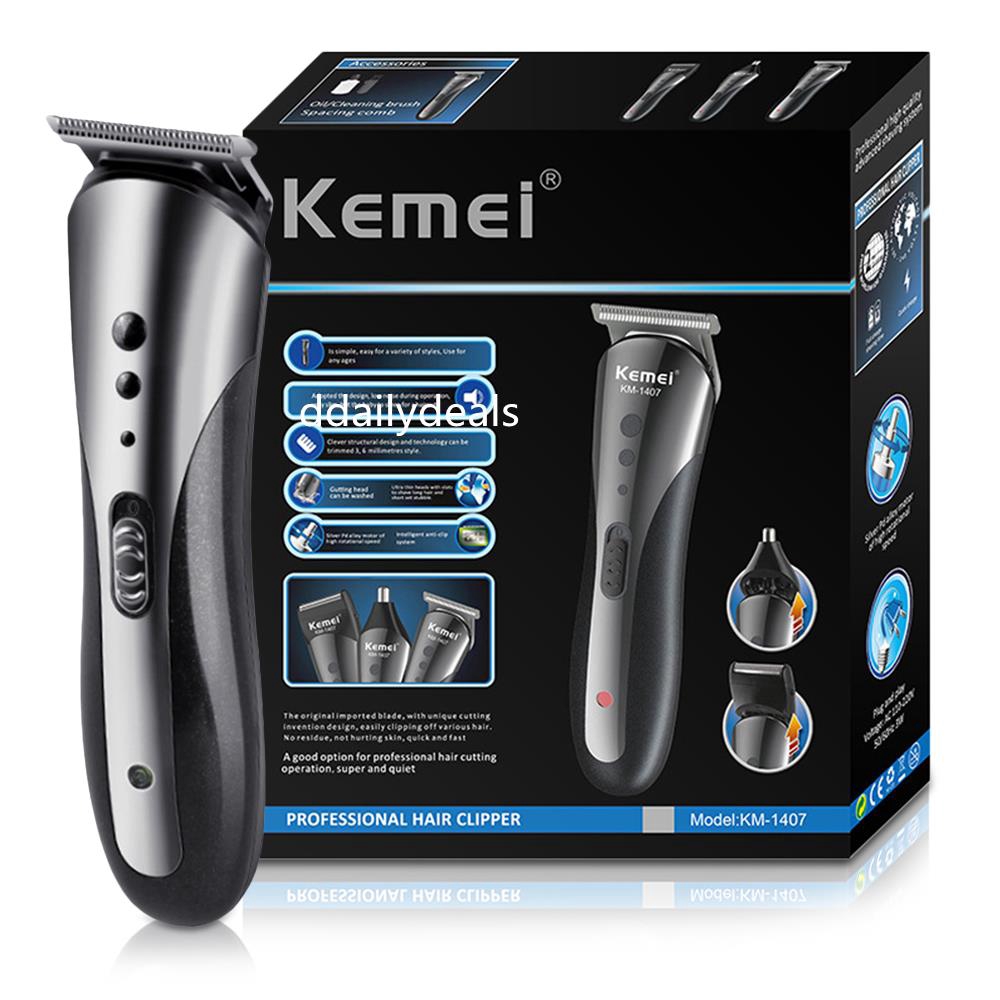 (READY STOCK) KEMEI Razor 3 IN 1 Shaving Hair Trimmer Rechargeable ...