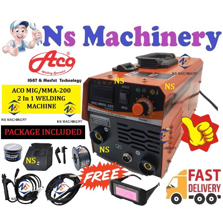 Aco Mig200 2In1 Gasless Mig Welding Machine/Aco mig/MMA Inverter/MIG ...