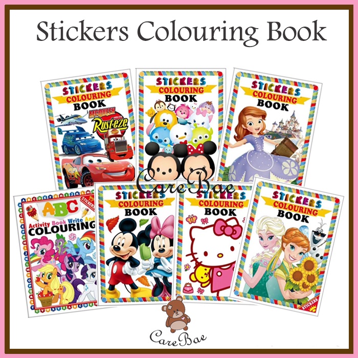 Children Sticker Book Coloring Book warna buku A4 Size | Shopee Malaysia