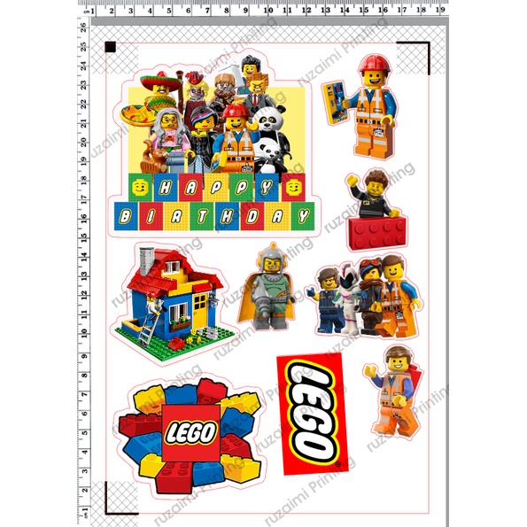 Lego Cake Topper Birthday 002 | Shopee Malaysia