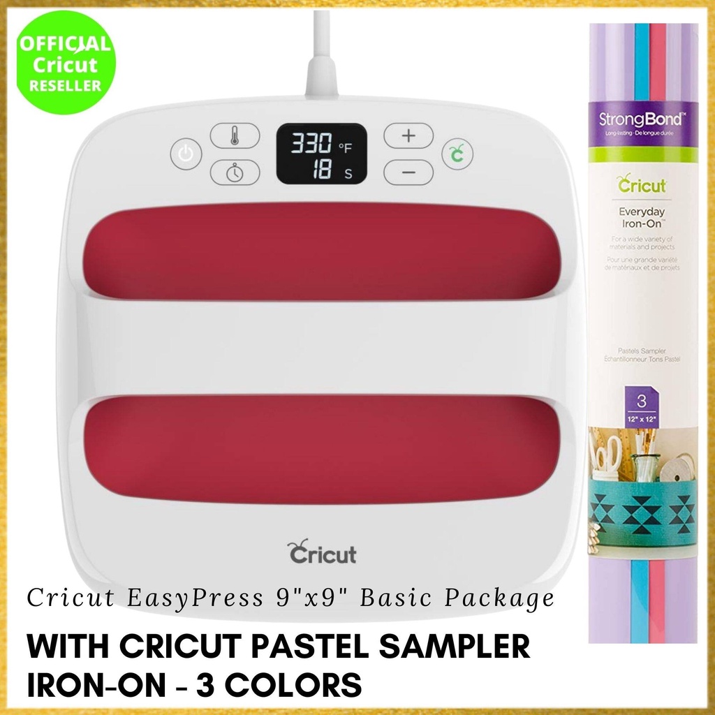 Cricut Easypress 9"x9" Basic Package With Cricut Everyday Iron-On ...