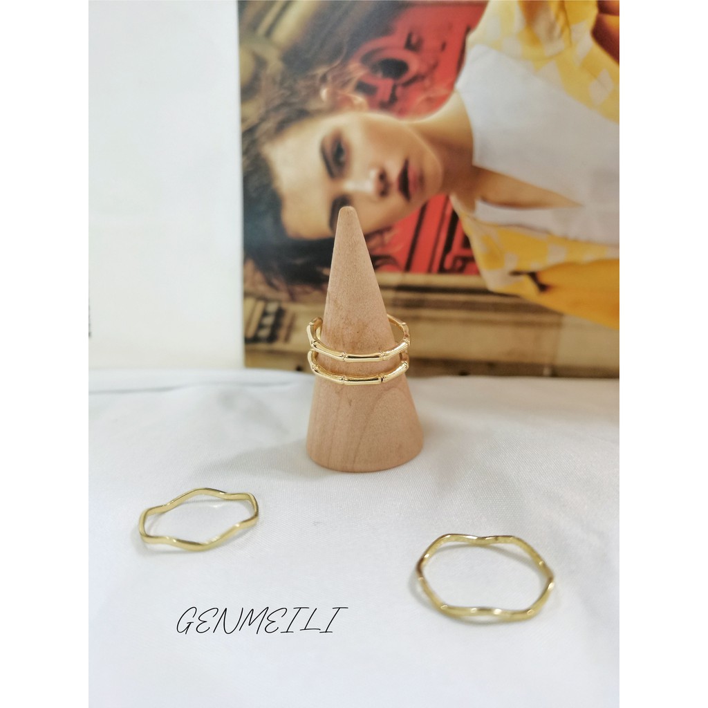 Simple Gold Rings set - 3pcs (RC001) | Shopee Malaysia