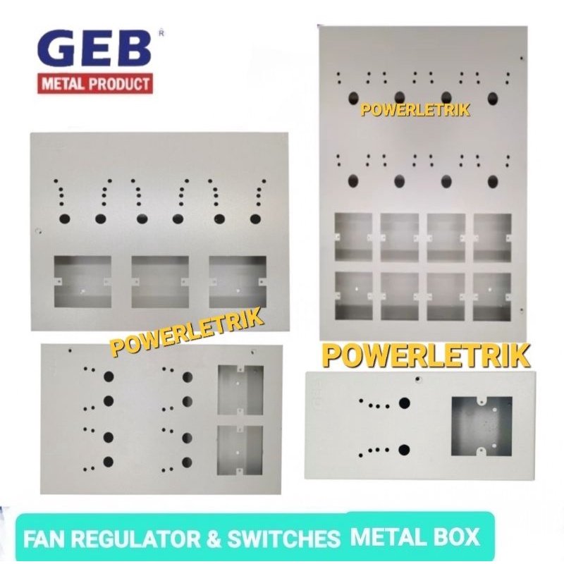 GEB FAN REGULATOR & SWITCHES METAL BOX (1R1S/2R2S/3R2S/4R2/4R4S/6R3S ...
