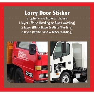 Customised Commercial Lorry JPJ STICKER / BDM BTM KG (2 Layer DECAL ...