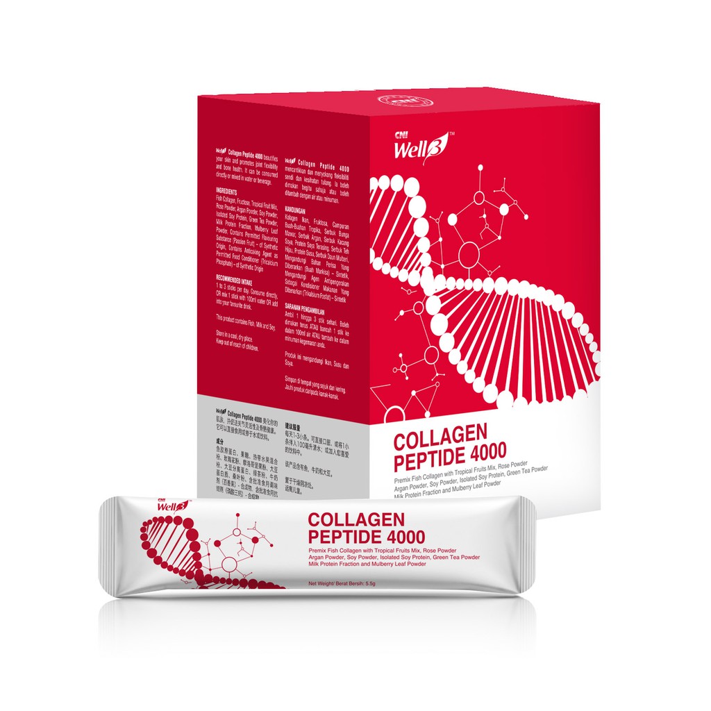 CNI Well3 Collagen Peptide 4000 (30x5.5g) | Shopee Malaysia