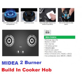 MIDEA 5KW BUILT-IN GAS HOB MIDEA DAPUR GAS | Shopee Malaysia