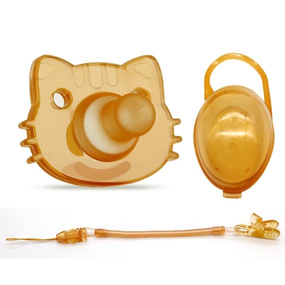 EXTRA SOFT Baby Yellow Soother Orthodontic Baby Soother Soft Silicone ...