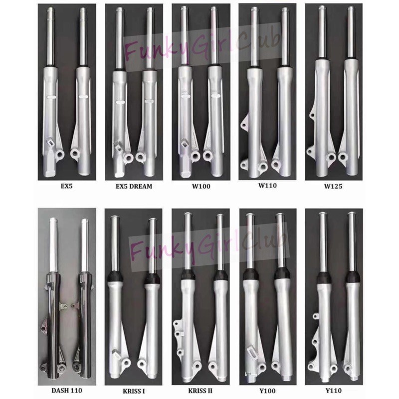 FRONT FORK SET EX5 DREAM EGO LC135 SRL115 WAVE 100 W100 KRISS Y125ZR ...