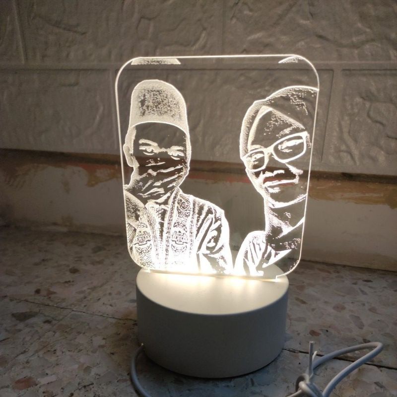 custom customize lampu acrylic ukiran gambar murah | night lights gift ...