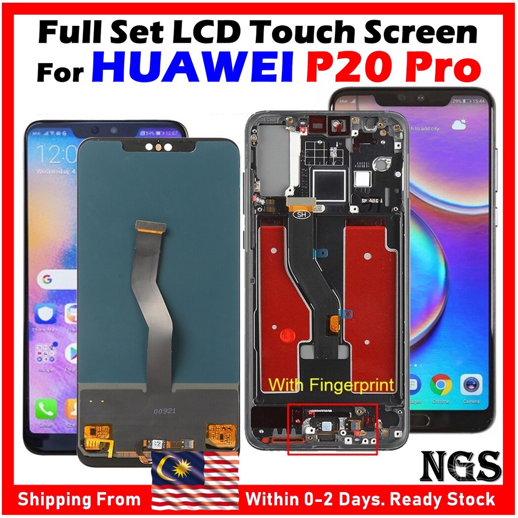(With Middle Frame) Full Set LCD Touch Screen For HUAWEI P20 Pro with ...