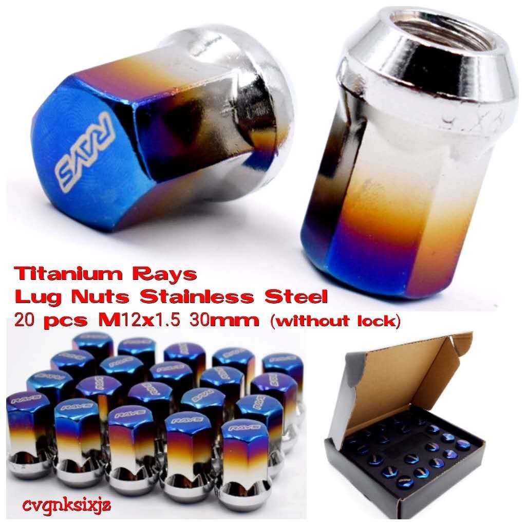 RAYS Rainbow Blue Rays Lug Nuts Wheel Nuts Spline Lock Nut 1.5mm Proton ...