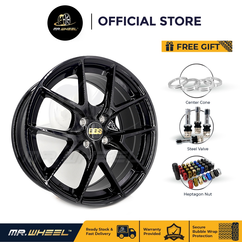 New Sport Rim BBS FI-R 17 inch 7.5j 4x100 5H112-114.3 Mr Wheel FIR Myvi ...