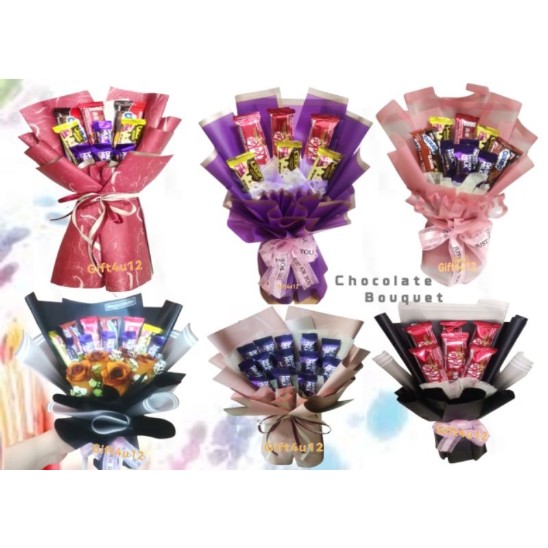 L size Bouquet Chocolate /KIT KAT/ CADBURY / Bunga Coklat / Bouquet ...