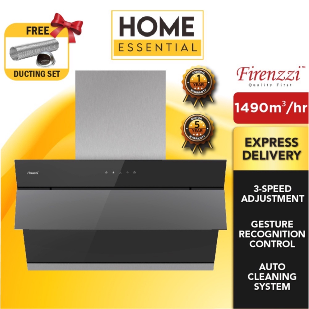 Firenzzi Hood FCH-9422 AC Combo w Gas Hob SZ-GS388/RGH-ENYA2B-SS/EGH ...