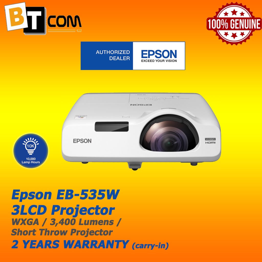 Epson EB-535W Short Throw WXGA 3LCD Projector | Shopee Malaysia