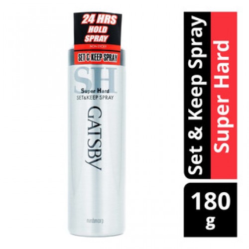Gatsby Super Hard Set & Keep Spray 180g | Shopee Malaysia