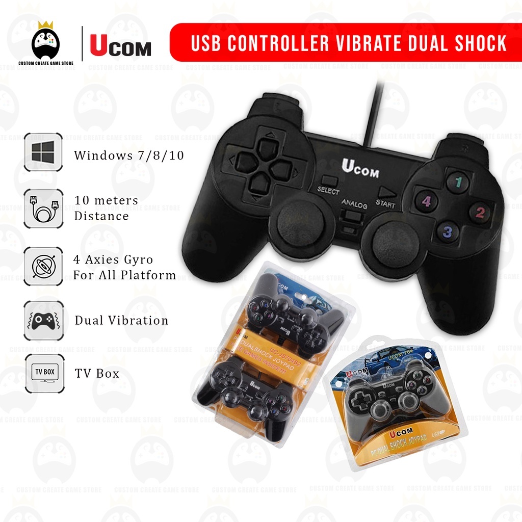 PC Controller Joystick VIBRATE Double Shock PC USB Single Controller ...