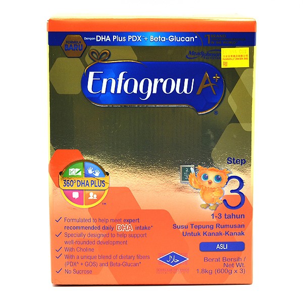 ENFAGROW STEP 3 - 1.8KG (FLAVOUR ORIGINAL) | Shopee Malaysia