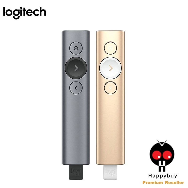 LOGITECH SPOTLIGHT ADVANCED WIRELESS PRESENTATION REMOTE LASER 2.4GHZ POINTER PRESENTER SLATE ...