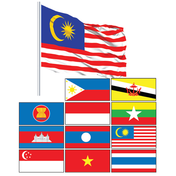 BENDERA ASEAN (SET OF 11 PCS) | Shopee Malaysia