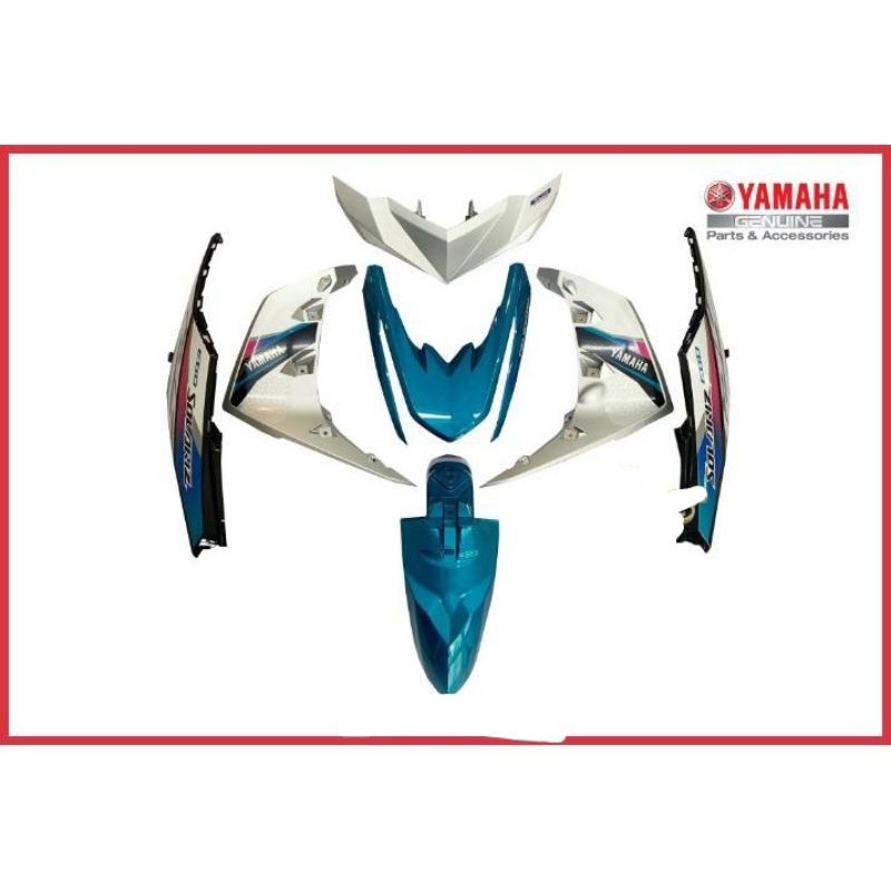 Yamaha Ego Solariz Body Cover Set & Body Stripe Original HLY Cyan ...