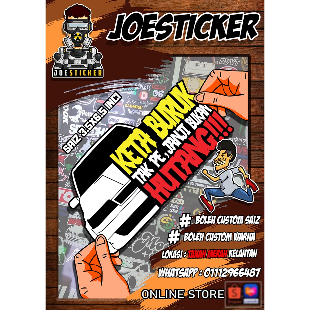 STICKER KETA BURUK ( SAGA LMST ) SAIZ 3.5X6.5 INCI | Shopee Malaysia