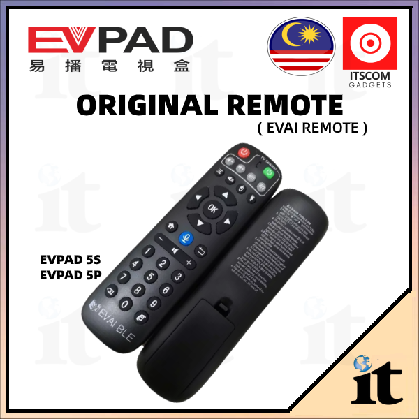 EVPAD / EPLAY Remote Control ORIGINAL for EVpad 3S / 3 / 3Max /3plus ...