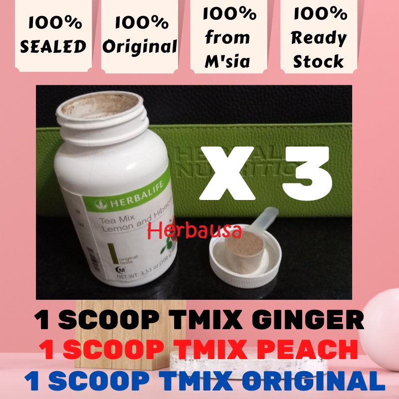 Trial Pack/Starter Pack Herbalife Detox Inulin & Teamix Original/Peach ...