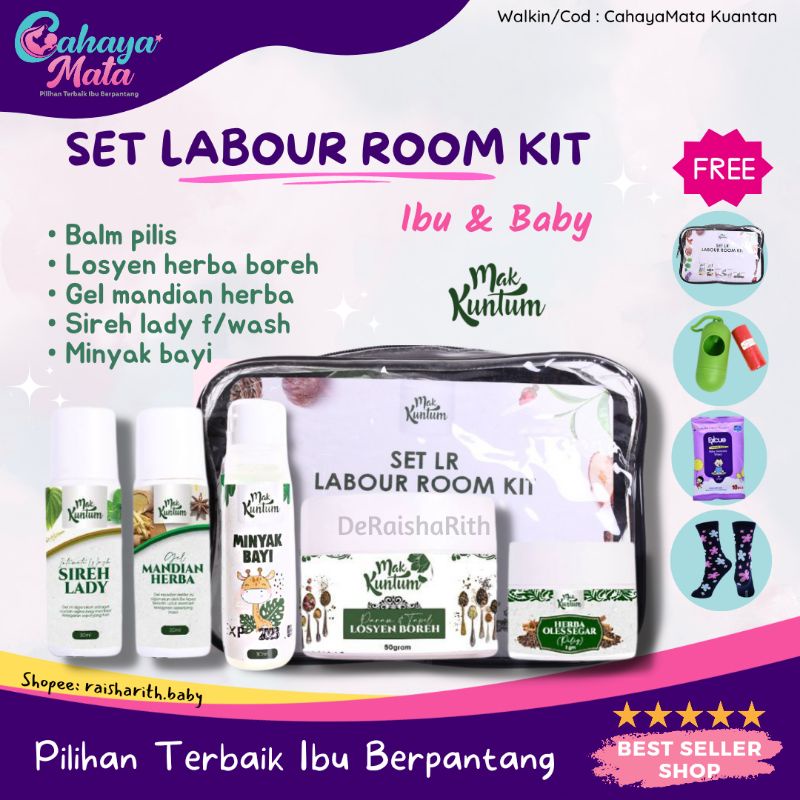 Set Berpantang Ibu Baby MAK KUNTUM | Set Labour Room Kit & Minyak Bayi ...
