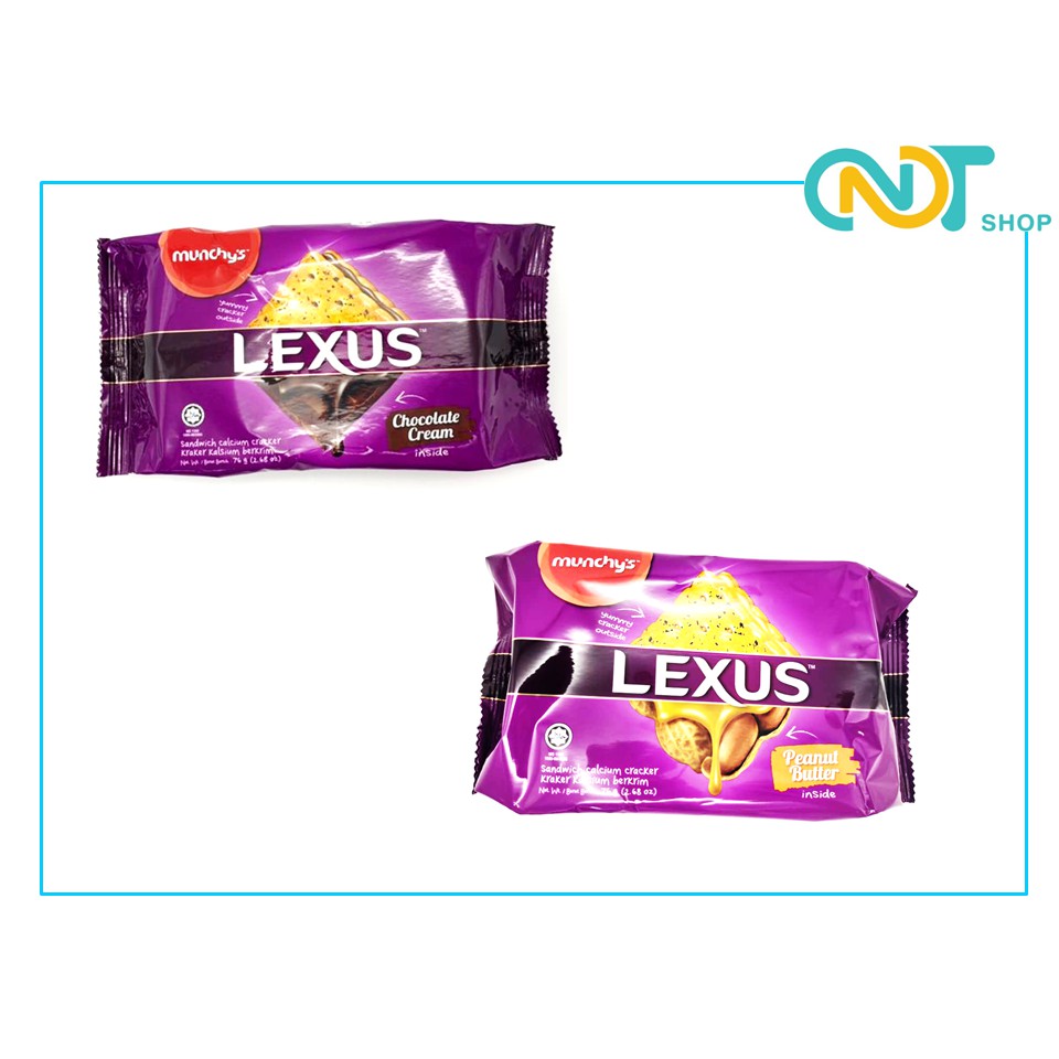 MUNCHY'S LEXUS SANDWICH CRACKER CHOCOLATE/ PEANUT BUTTER FLAVOURS (76G ...