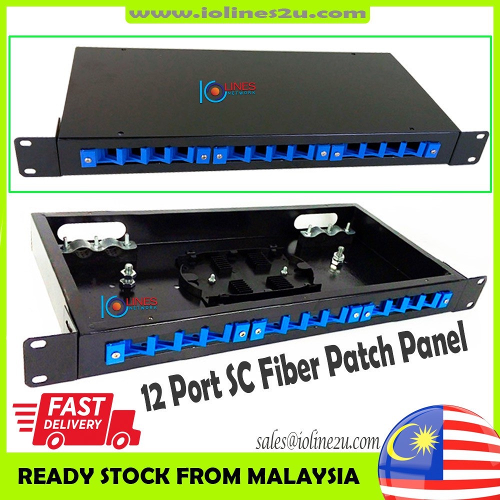 12 Port Fiber optic patch panel SC / ST / FC / LC Universal simplex ...
