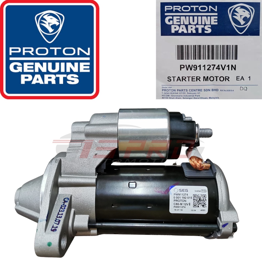 Proton New Saga VVT New Persona Iriz Genuine Starter Motor PW911274V1N ...