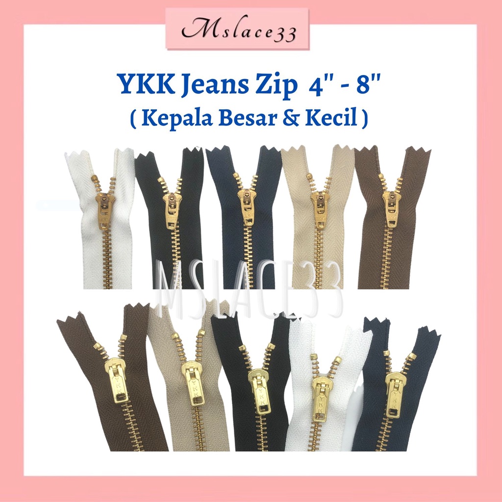 YKK Jeans Zip/ YKK Zip Seluar Jeans / Zip Kepala Besi / YKK Zip Kepala ...